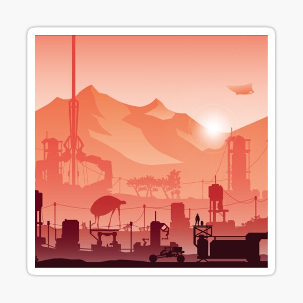 "Satisfactory Game - World" Sticker by CornerDoorStore | Redbubble