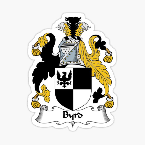 "Byrd Coat of Arms / Byrd Family Crest" Sticker for Sale by IrishArms ...