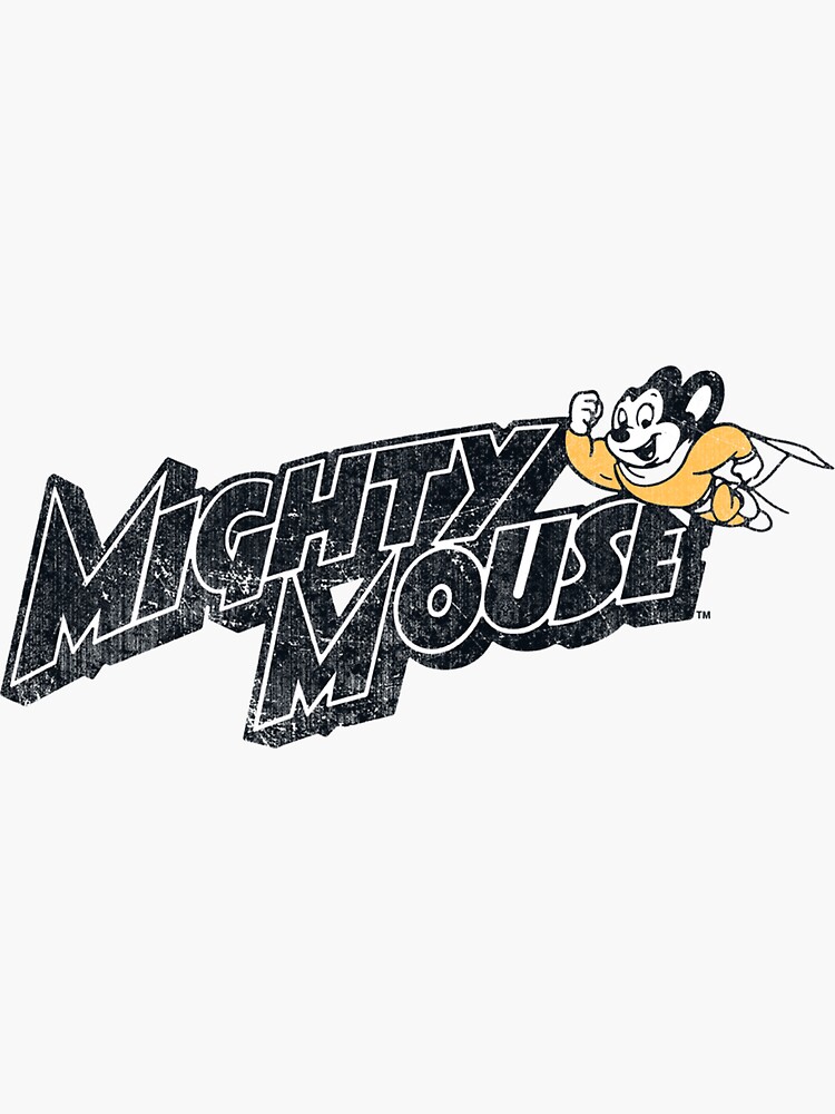 "Mighty Mouse " Sticker for Sale by nostalgic-stuff | Redbubble