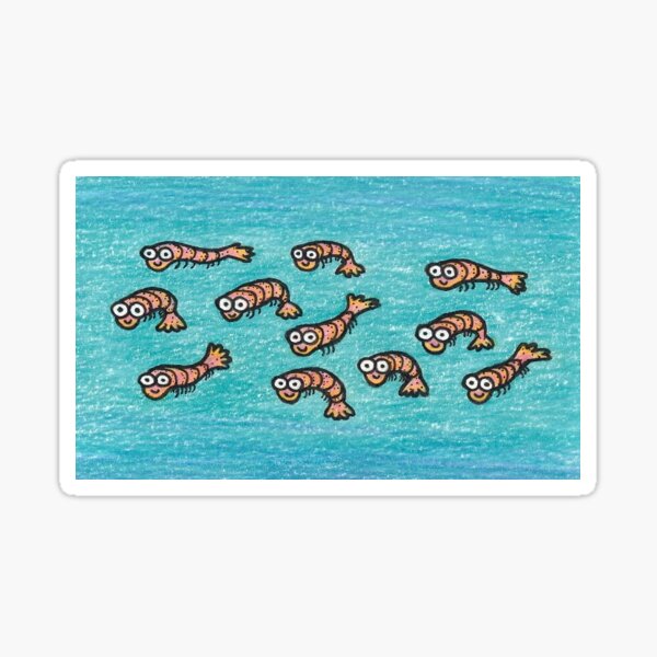 "Quirky Krill" Sticker for Sale by tennillefdunne | Redbubble