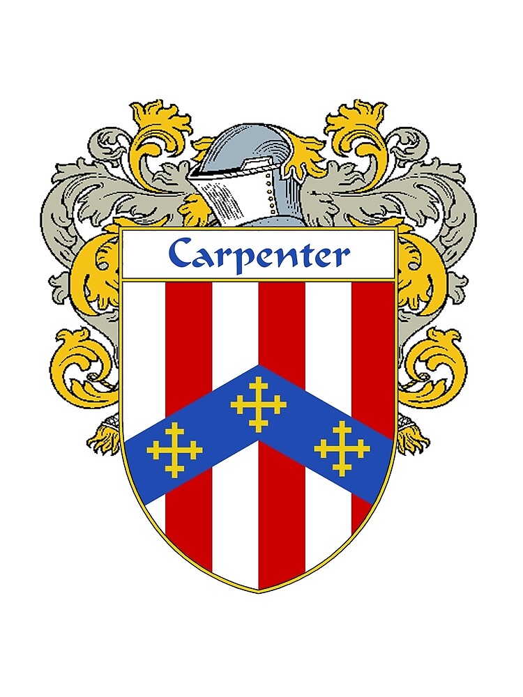 "Carpenter Coat of Arms/Family Crest" Drawstring Bag for Sale by ...