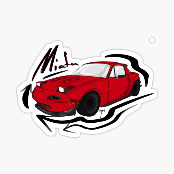 "Mazda Miata MX-5" Sticker by RallyTorque | Redbubble