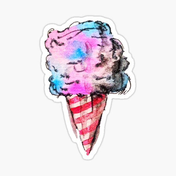 "Cotton Candy" Sticker by anahitapaints | Redbubble