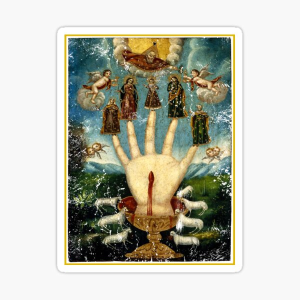 Pegatina «Oración de la mano poderosa Mano Poderosa Parodia» de ...