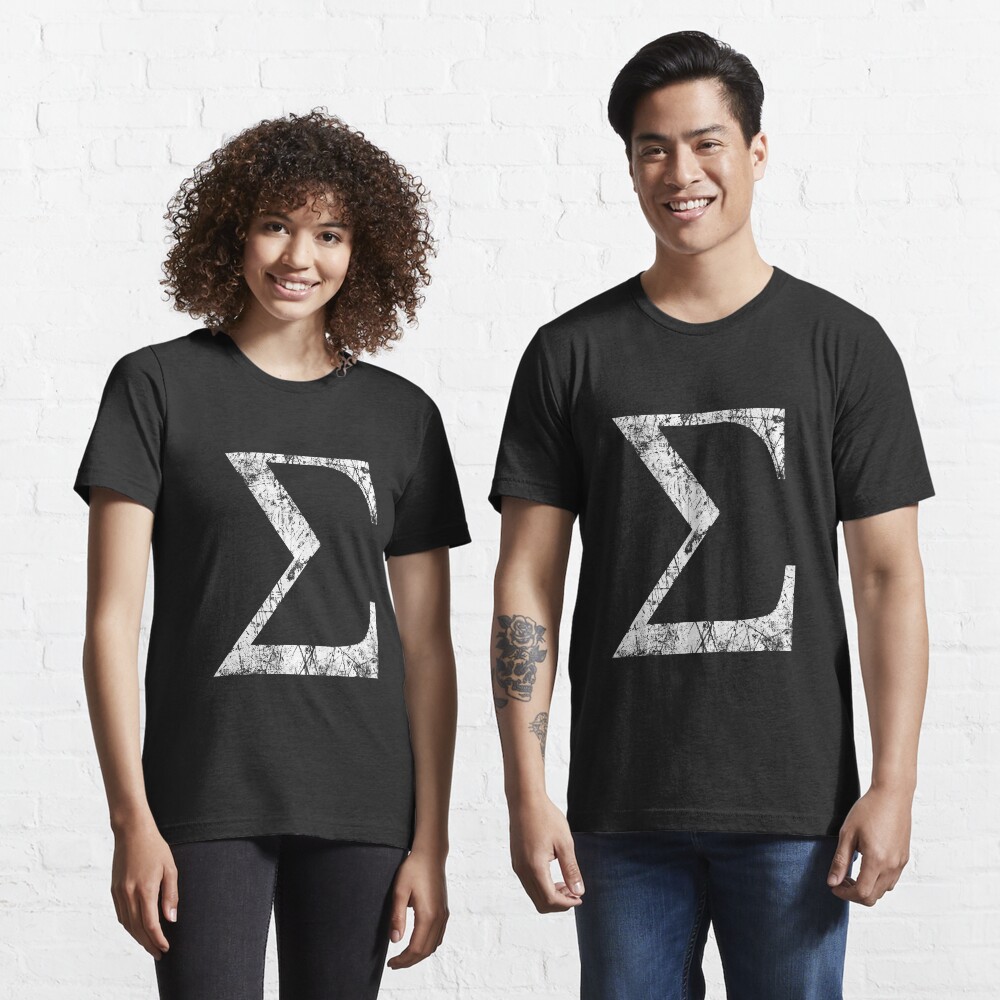 "Sigma Greek Letter Symbol Grunge Style" T-shirt for Sale by Garaga ...