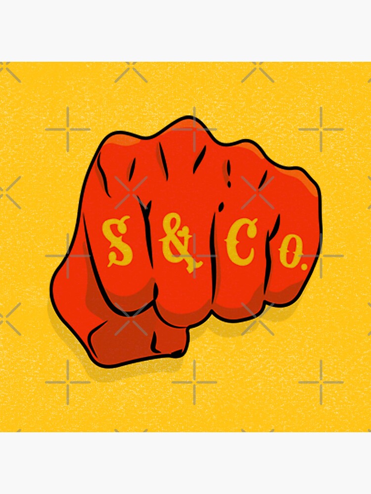 "Red Fist on a distressed background" Sticker for Sale by Sketchbysim ...