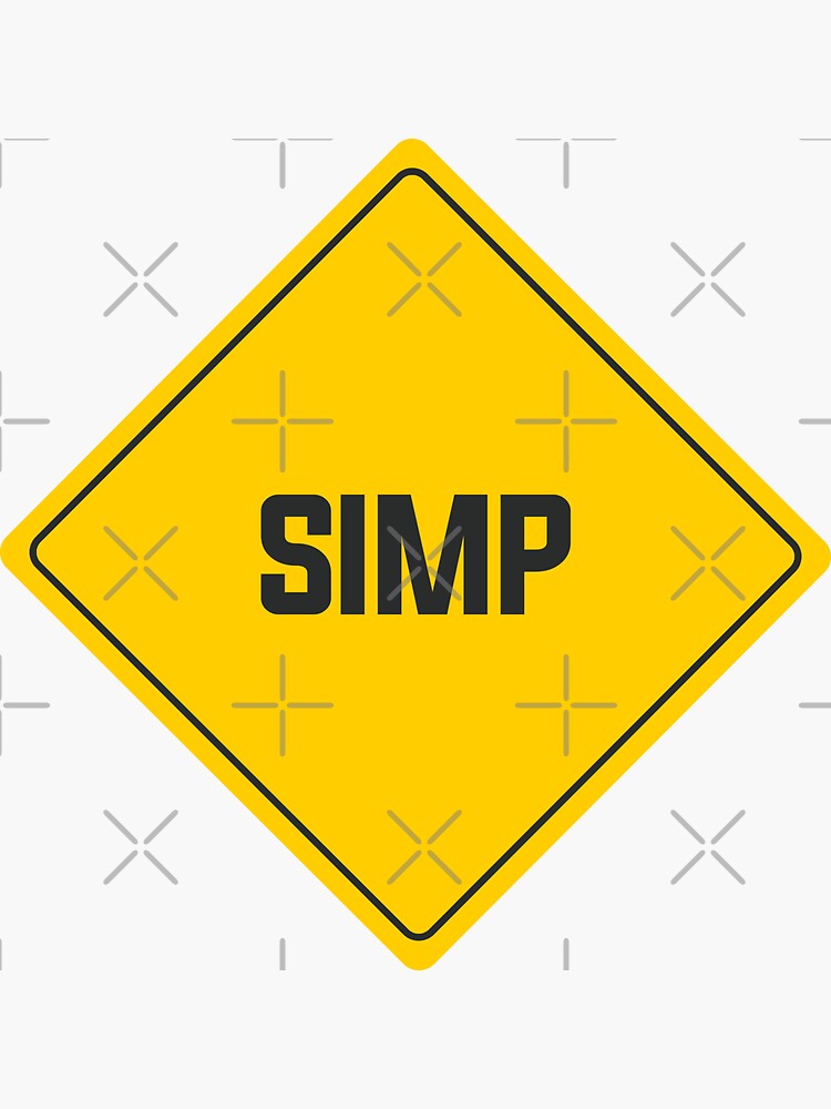 "Simp Sign" Sticker by arendbotha | Redbubble