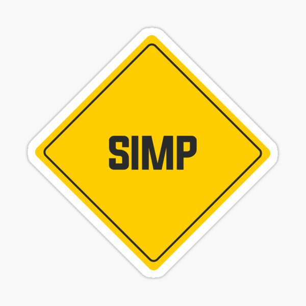 "Simp Sign" Sticker by arendbotha | Redbubble