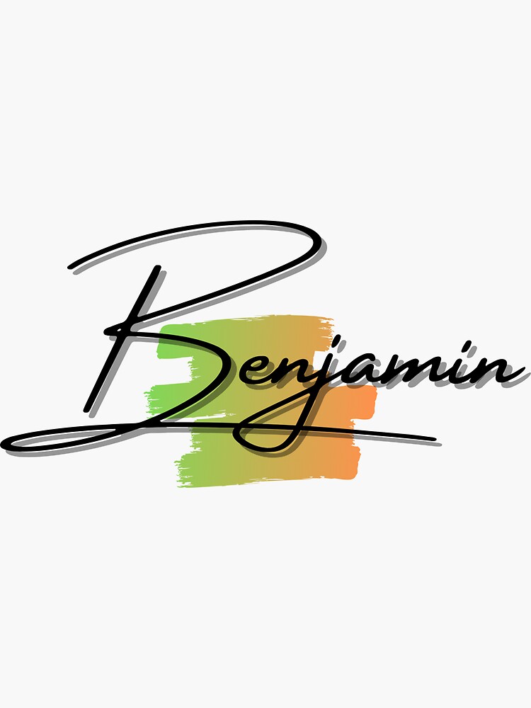 "Benjamin" Sticker for Sale by MarcusLawrence5 | Redbubble