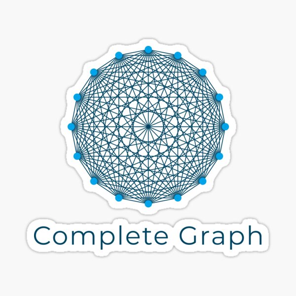 "Graph Theory - Complete Graph" Sticker by Mechashadow | Redbubble