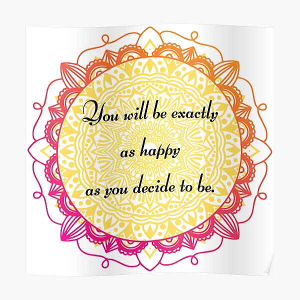 "Mandala positive affirmations" Poster for Sale by GratielaGallery ...