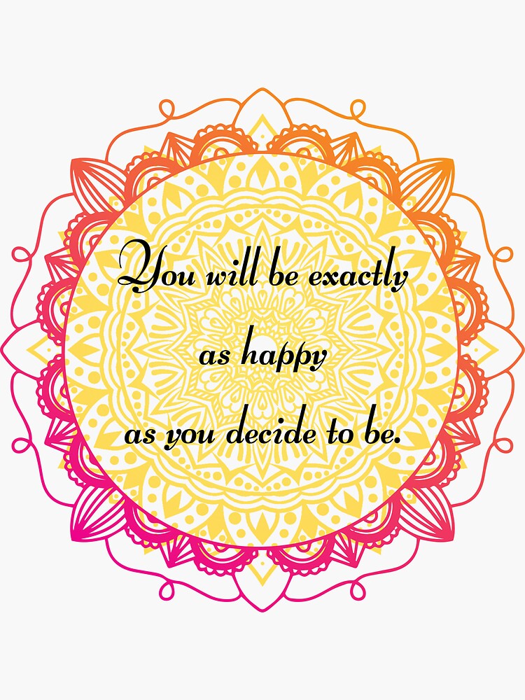 "Mandala positive affirmations" Sticker for Sale by GratielaGallery ...