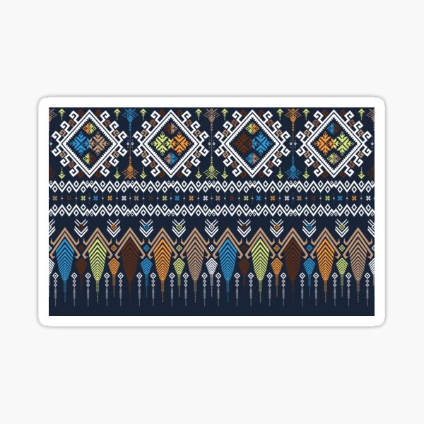 "Colorful tribal geometric pattern Ethnic vector textures" Sticker for ...