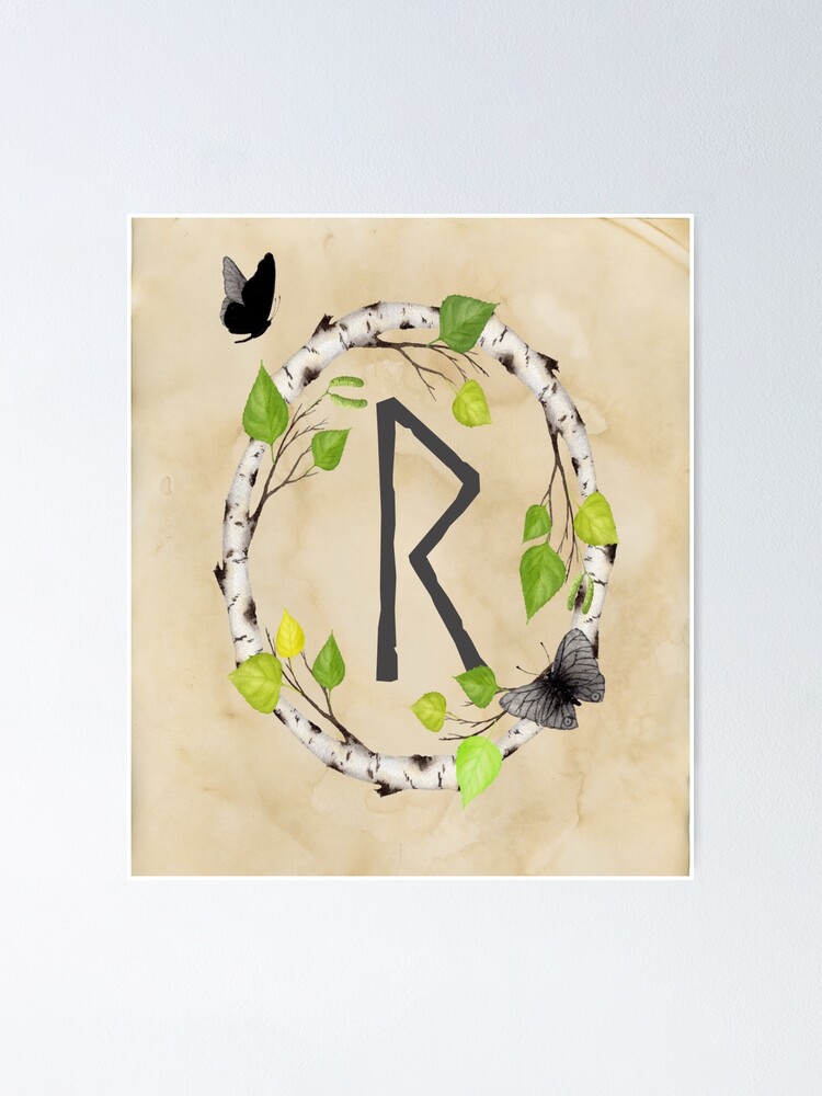 "Raido Rune | Elder Futhark Norse Runes Alphabet" Poster by TimeNomads ...