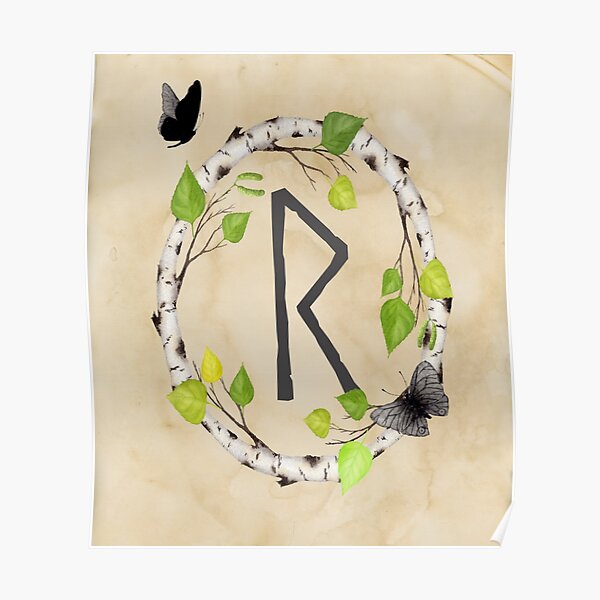 "Raido Rune | Elder Futhark Norse Runes Alphabet" Poster by TimeNomads ...