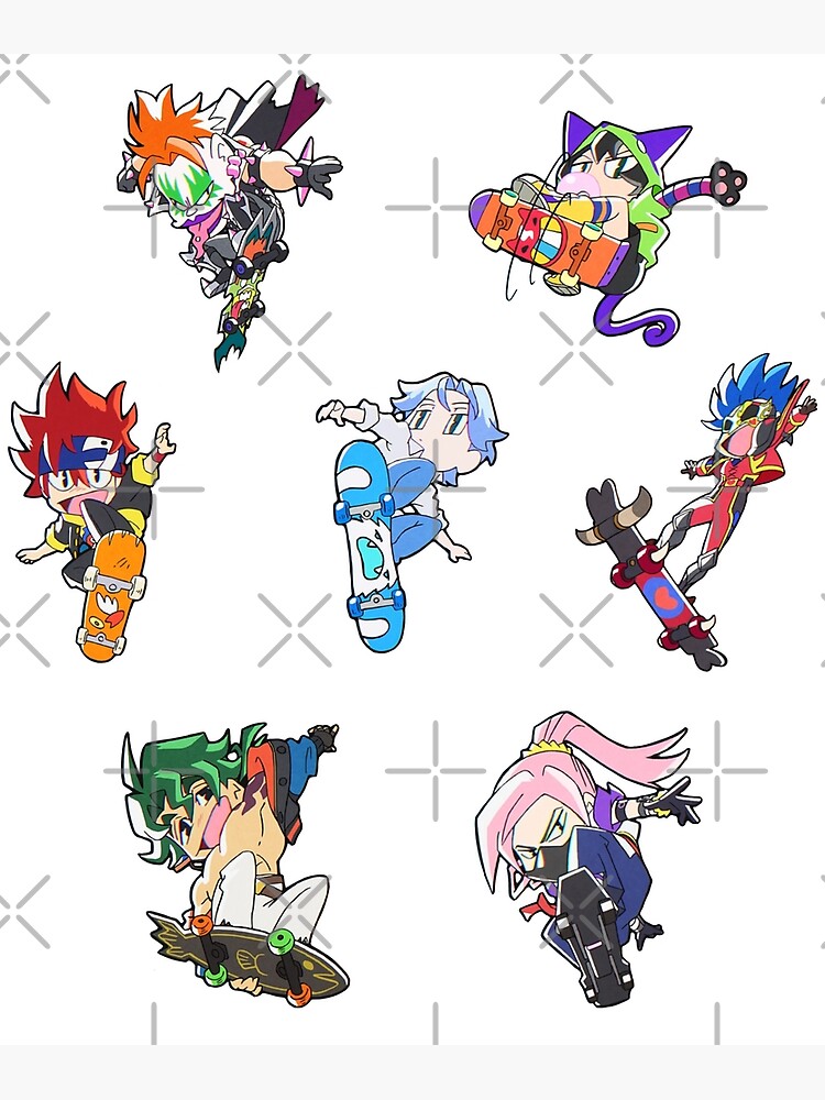 "Sk8 The Infinity Chibi Sticker pack" Art Print by FlimJim123 | Redbubble