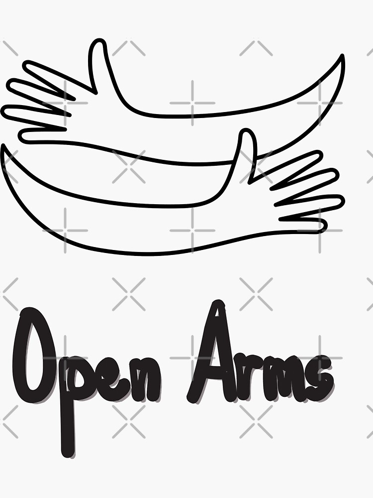 "Open Arms" Sticker for Sale by MrAbde | Redbubble