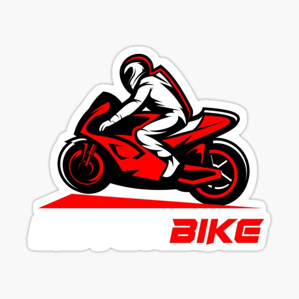"Motor bike - racing driver" Sticker for Sale by Zirrko | Redbubble