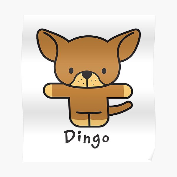 "Australian Dingo Design Standing" Poster by CJP-Designs | Redbubble