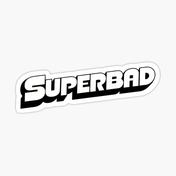 Pegatina «Logotipo de SuperBad White» de CodyBradley | Redbubble