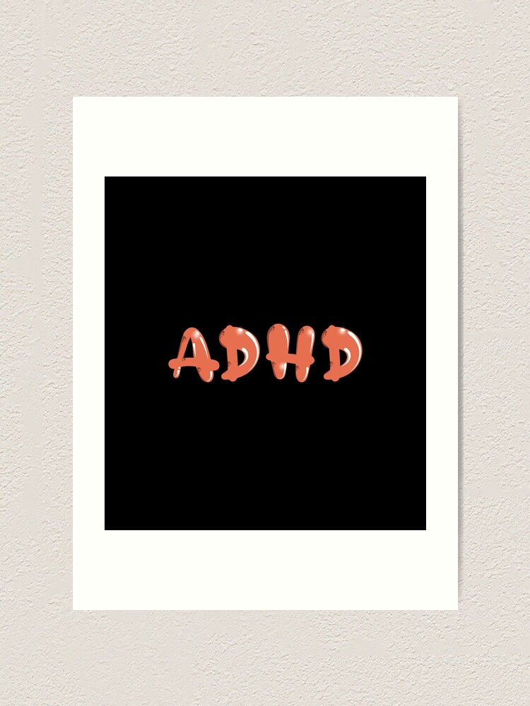 "Adhd Is Awesome Bubble Graffiti Letters" Art Print for Sale by ...