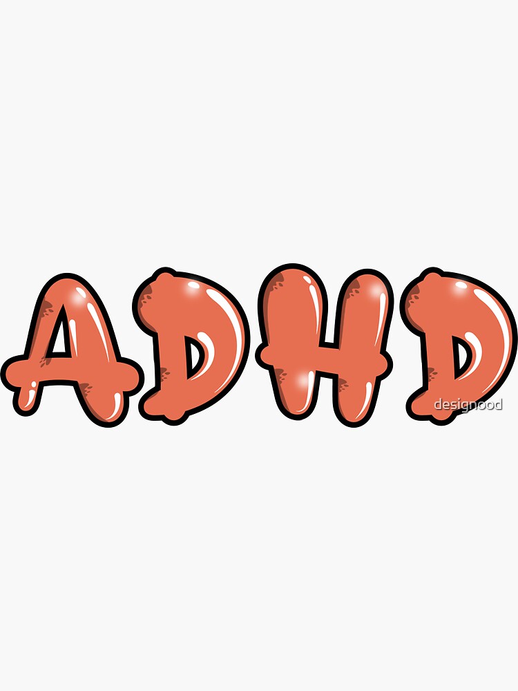 "Adhd Is Awesome Bubble Graffiti Letters" Sticker for Sale by designood ...