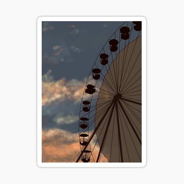 "Ferris Wheel Landscape" Sticker by TayArtEDesign | Redbubble