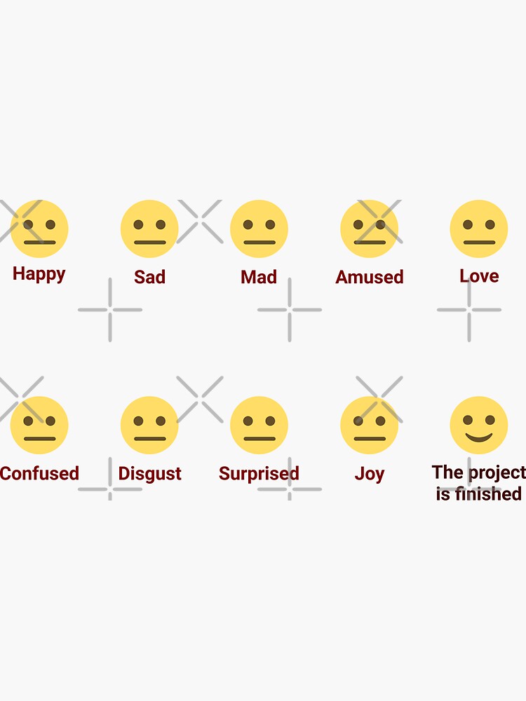 "Emojis for Engineers - The project is finished" Sticker for Sale by ...