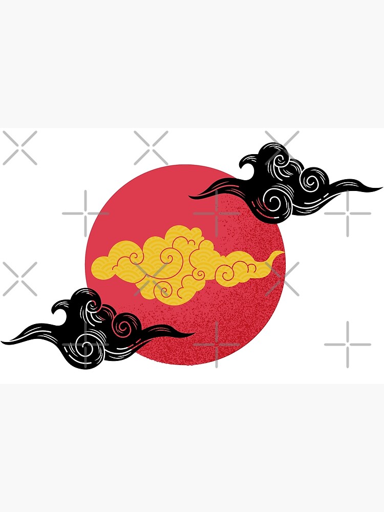 "Japanese wind clouds white flag" Art Print for Sale by naturely-plants ...