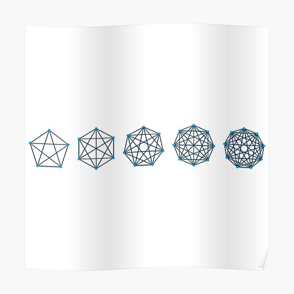 "Graph Theory - Complete Graphs" Poster for Sale by Mechashadow | Redbubble
