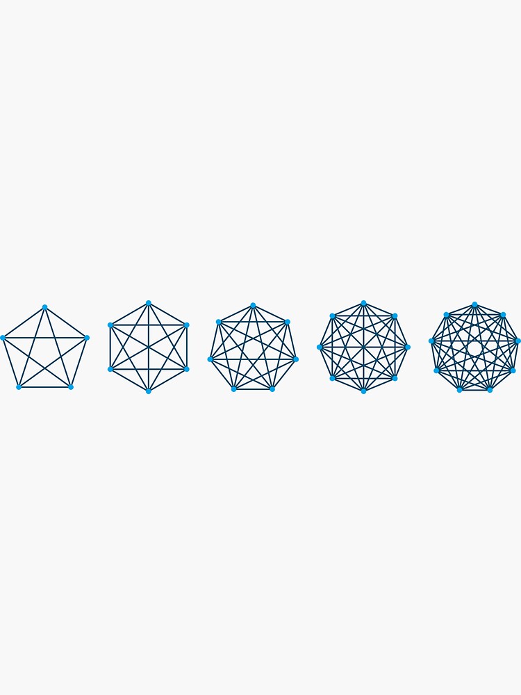 "Graph Theory - Complete Graphs" Sticker for Sale by Mechashadow ...