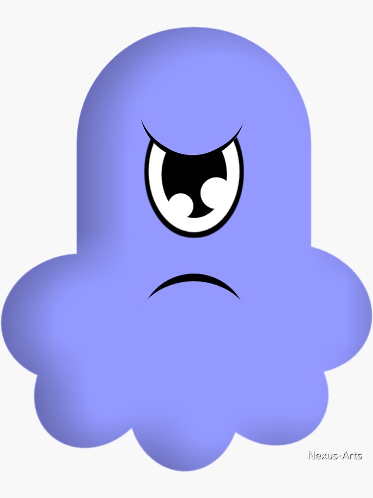 "Angry blue ghost" Sticker for Sale by Nexus-Arts | Redbubble