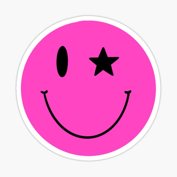 "Preppy Smiley Face" Sticker for Sale by KLdesignz | Redbubble