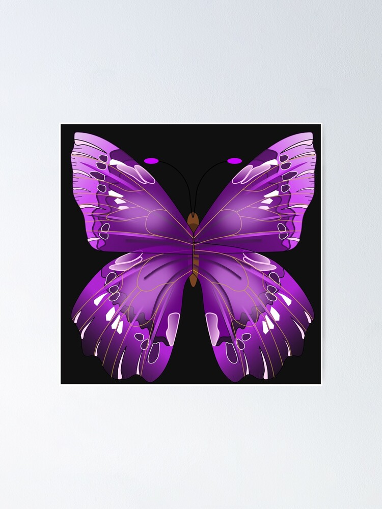 "Purple Butterfly" Poster for Sale by butterflyzz | Redbubble