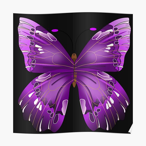 "Purple Butterfly" Poster for Sale by butterflyzz | Redbubble