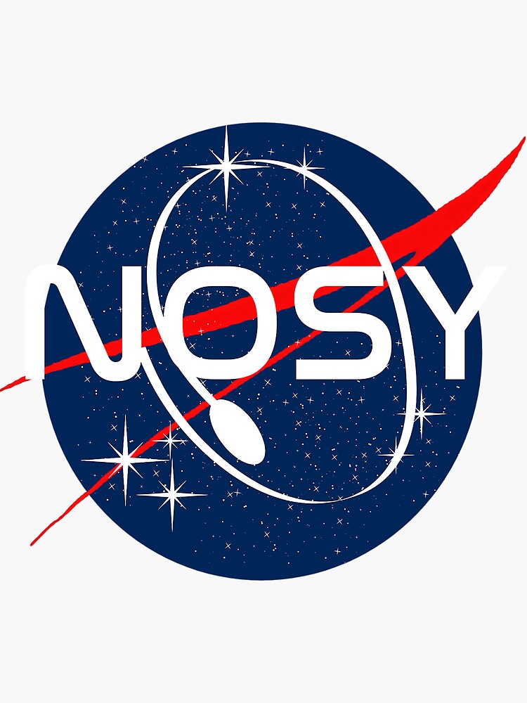 "Nosy Nasa" Sticker for Sale by marycherryy | Redbubble