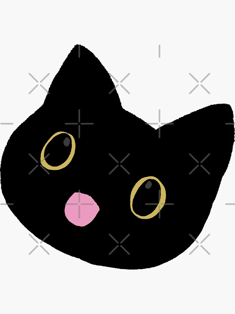 "Black cat bleb" Sticker by CarsonF | Redbubble