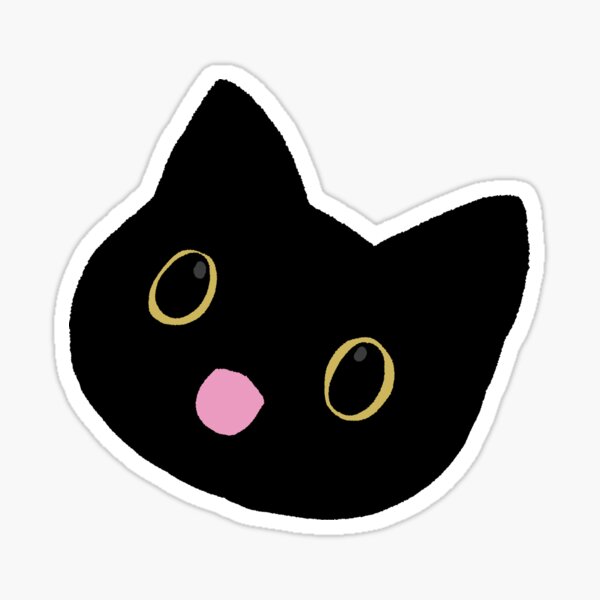 "Black cat bleb" Sticker by CarsonF | Redbubble