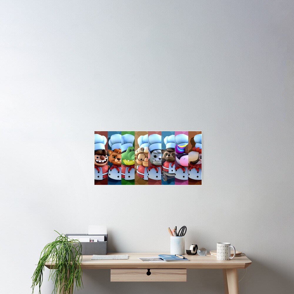"Overcooked Cooking Video Game" Poster for Sale by Fibanacci | Redbubble