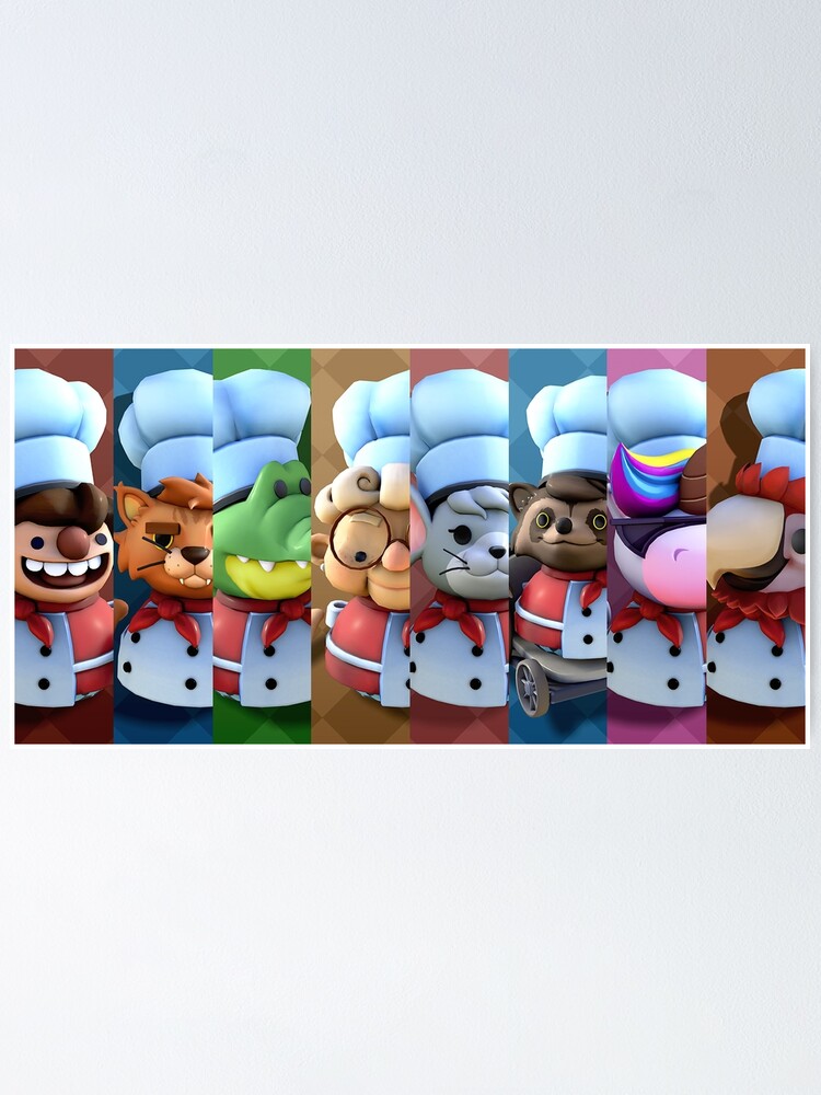"Overcooked Cooking Video Game" Poster for Sale by Fibanacci | Redbubble