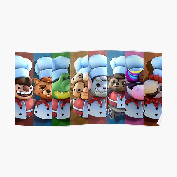 "Overcooked Cooking Video Game" Poster for Sale by Fibanacci | Redbubble