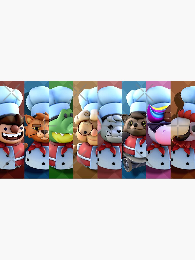 "Overcooked Cooking Video Game" Sticker for Sale by Fibanacci | Redbubble