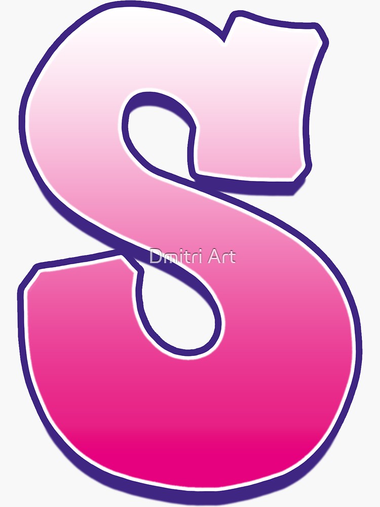 "Letter S Pink" Sticker for Sale by paintcave | Redbubble