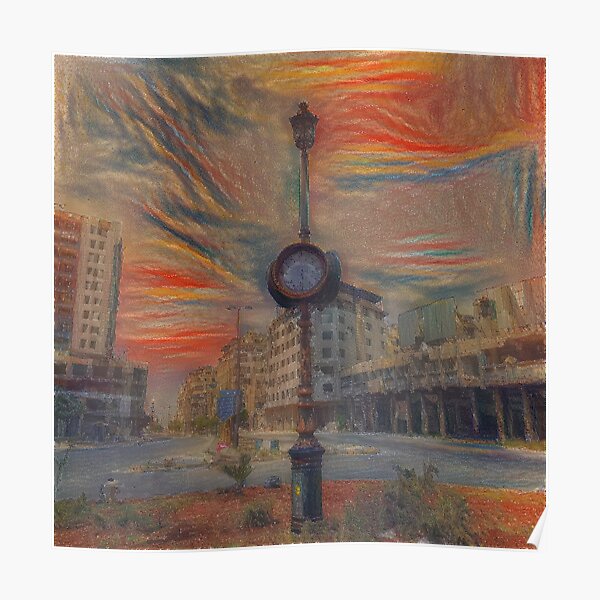 "Old Clock Tower of Homs - Munch" Poster for Sale by Homsalgia | Redbubble