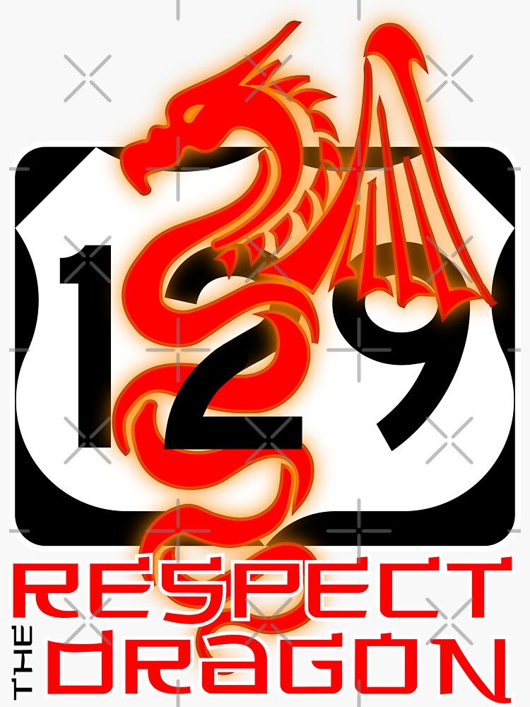 "US 129 Dragon Tail Respect" Sticker for Sale by RoosterSynd | Redbubble