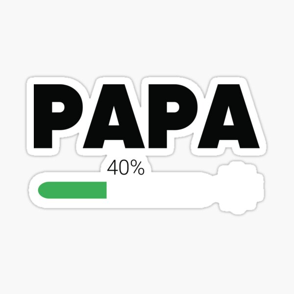 "PAPA LOADING" Sticker by DA-BRAND-DESIGN | Redbubble