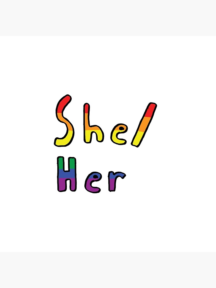"She/Her Pride Flag Pronouns" Poster for Sale by Solasolablah | Redbubble