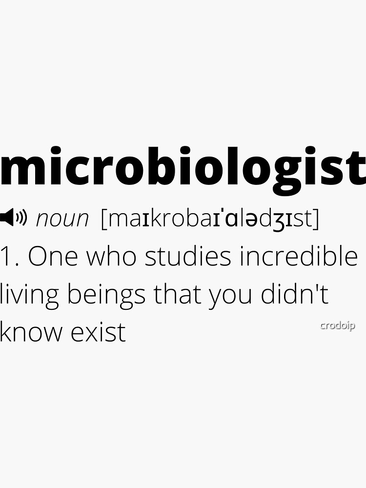 "Funny Microbiologist Definition" Sticker for Sale by crodoip | Redbubble