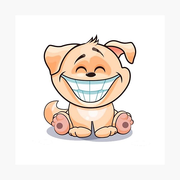 Lámina fotográfica «Cute dibujos animados de perro sonriente» de ...