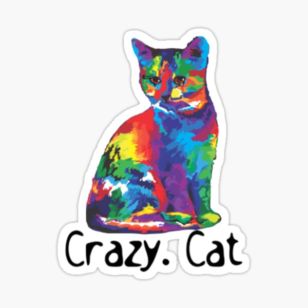 "Cats drowning, kitty cat cartoon t-shirt" Sticker for Sale by hebazaki ...